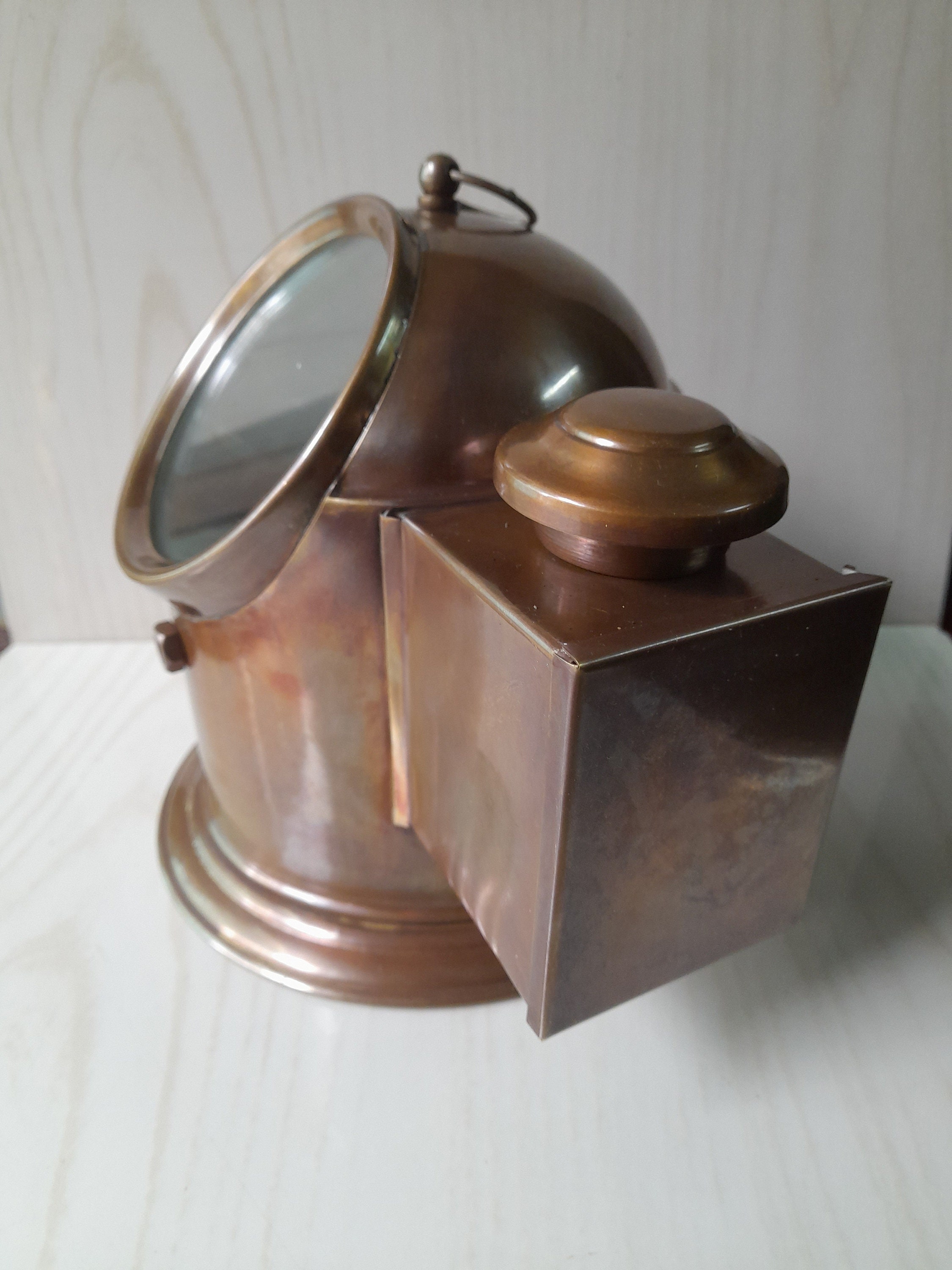 Handmade Brass Binnacle Gimble Compass With Oil Lamp Ship - Etsy