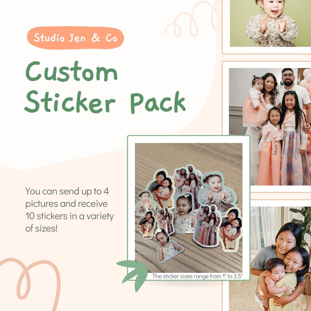 Custom Sticker Pack Picture Stickers Photo Stickers Family Stickers Pet ...