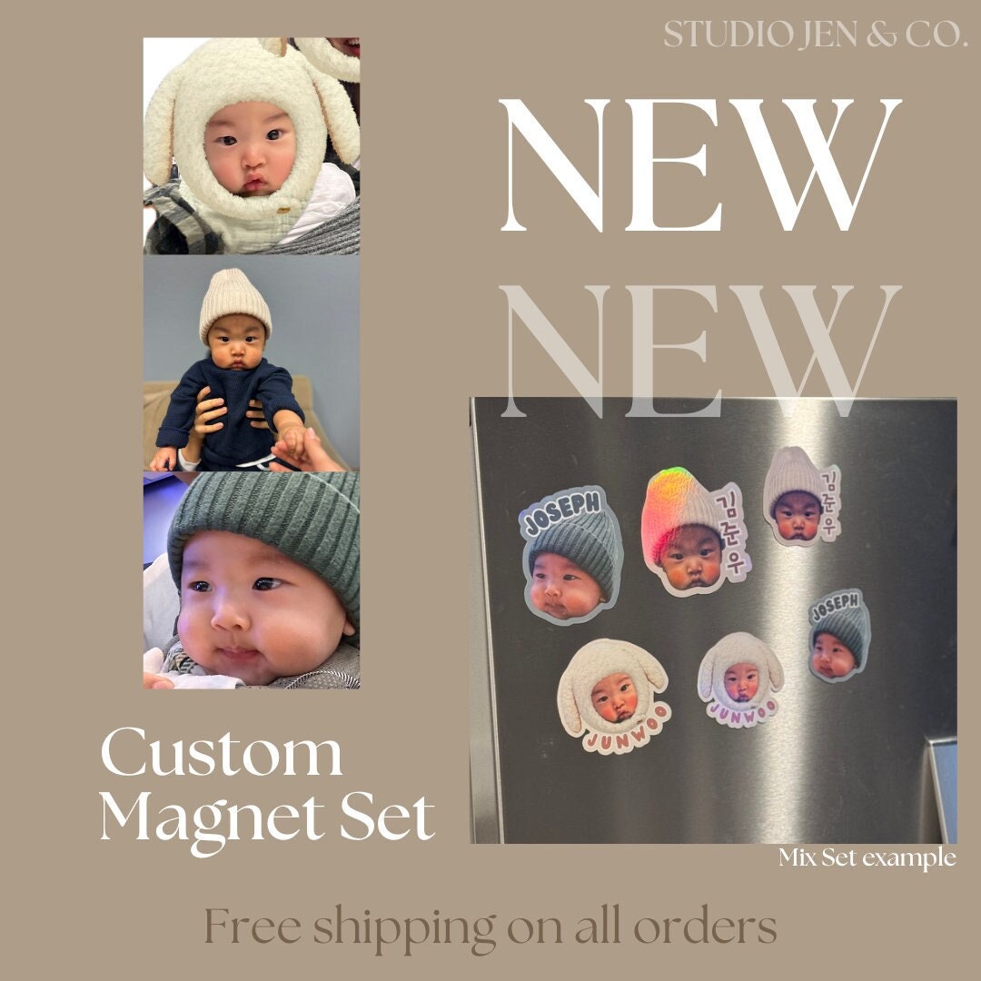 Custom Magnet Set Photo Magnet Pet Photo Magnet Baby Picture Magnet - Etsy