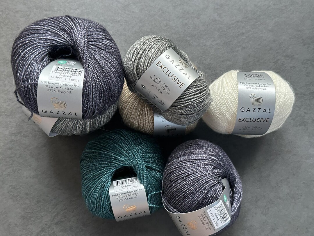 Gazzal Exclusive Yarn: Merino, Silk, Kid Mohair Blend - Etsy