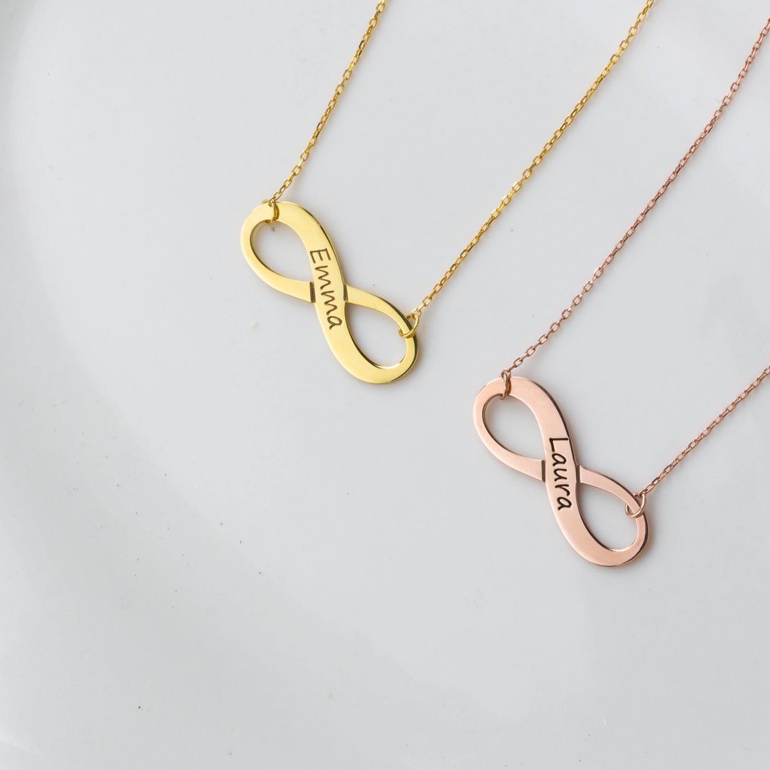 Personalized Infinity Name Necklace, Mom Necklace With Kids