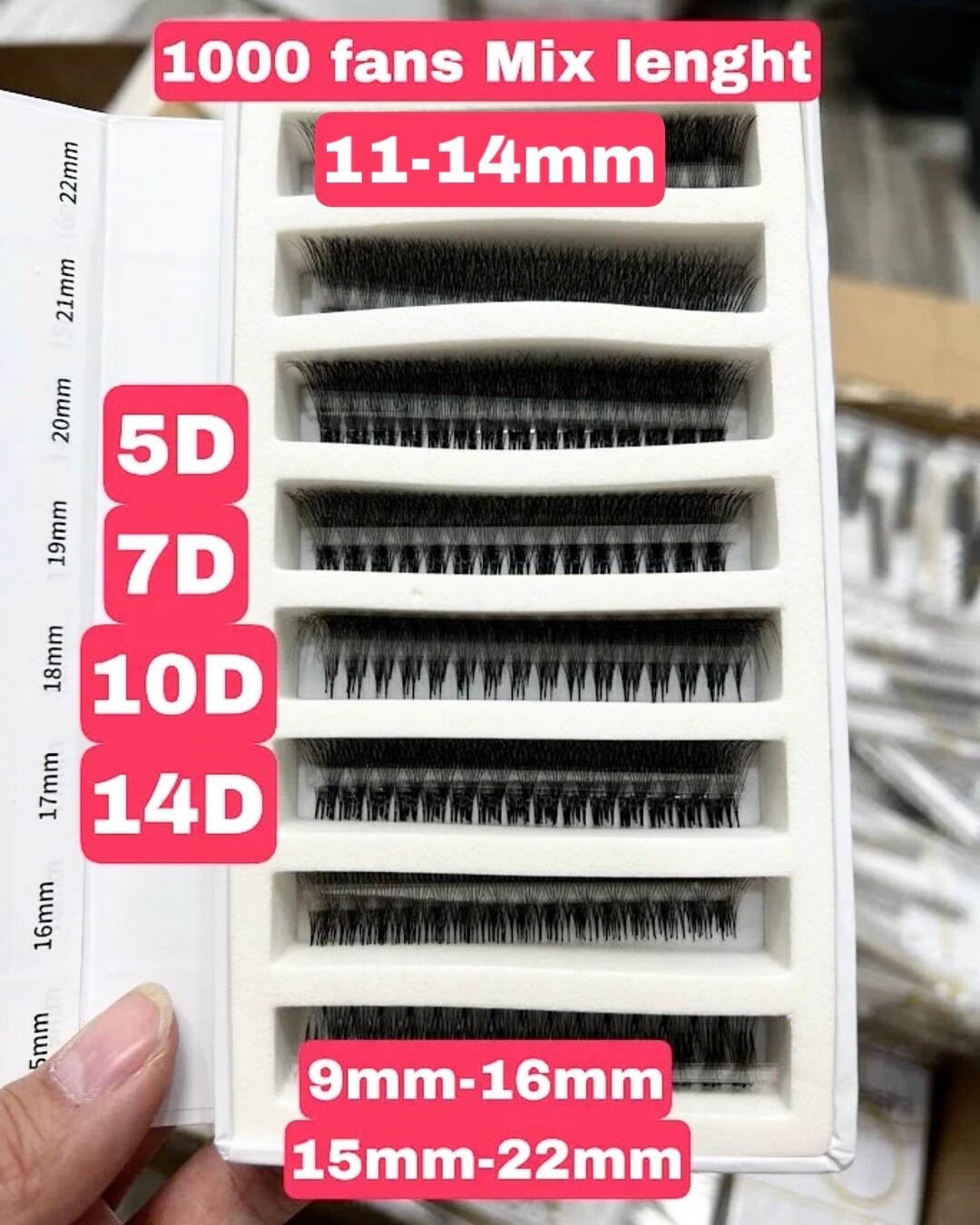 Express Fans Premade Fans Ultra-speed 8 MIX LENGHT 9-16MM ,15-22MM 5D ...