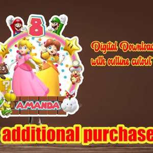 Princess Peach Cupcake Topper Princess Peach Birthday - Etsy