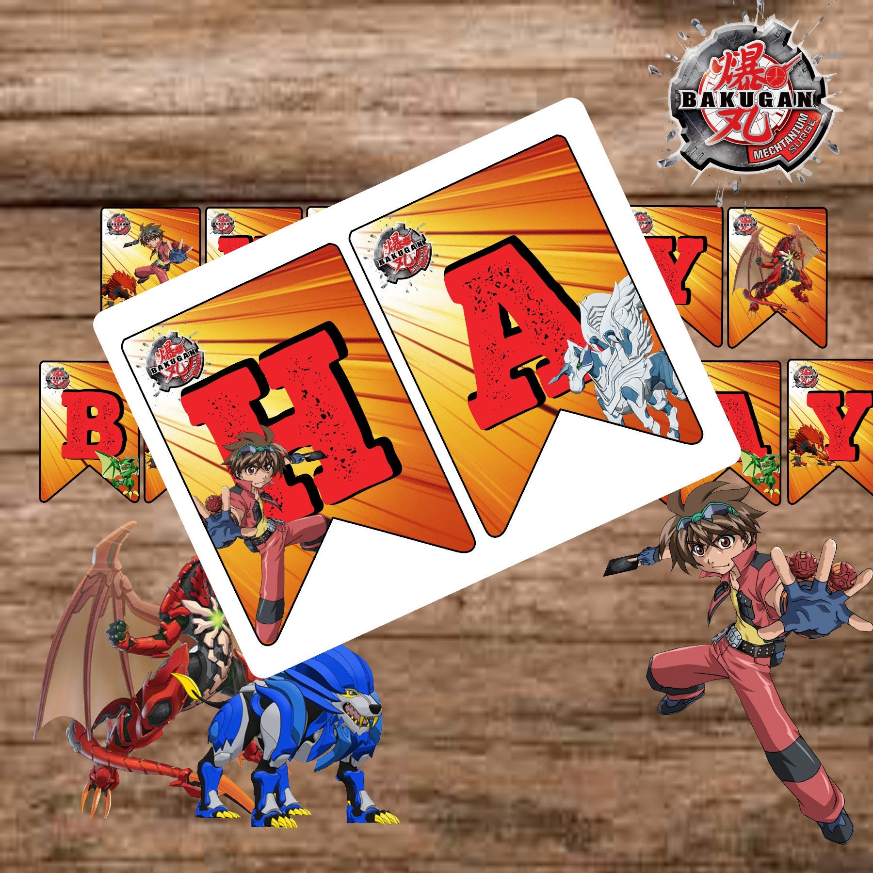 Bakugan Birthday Banner, Bakugan, Bakugan Birthday Party, Bakugan ...