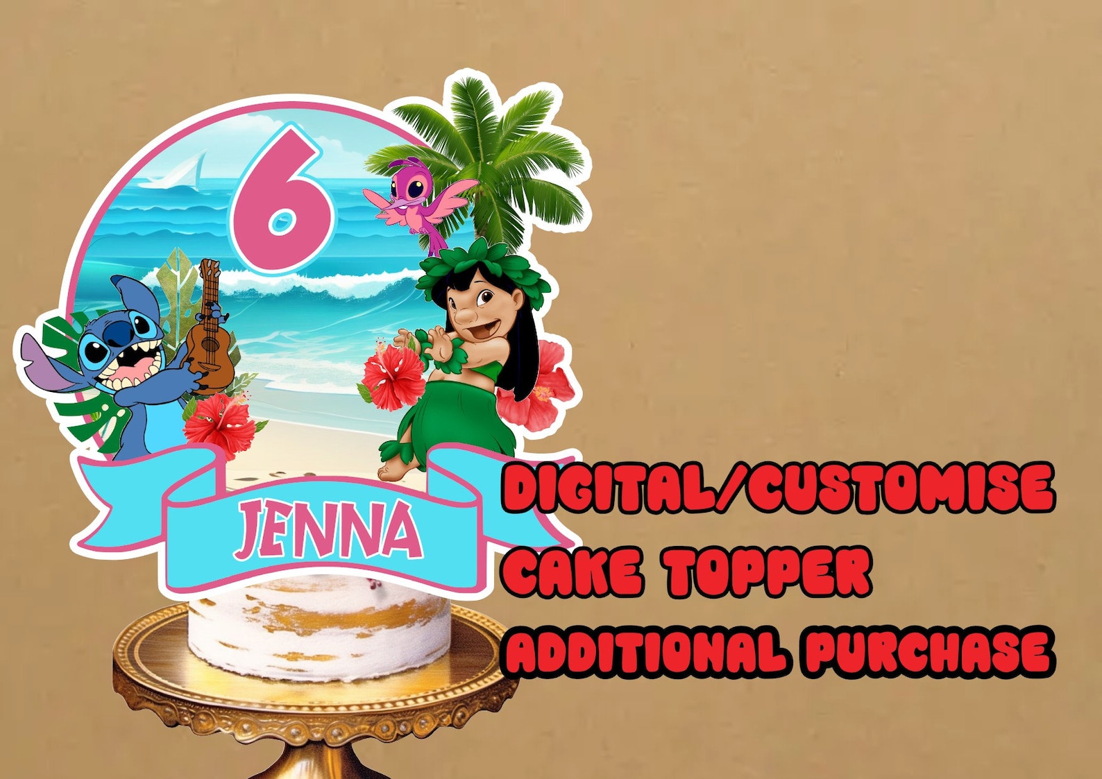 Lilo and Stitch Cupcake Topper, Lilo and Stitch, Stitch Topper, Lilo ...