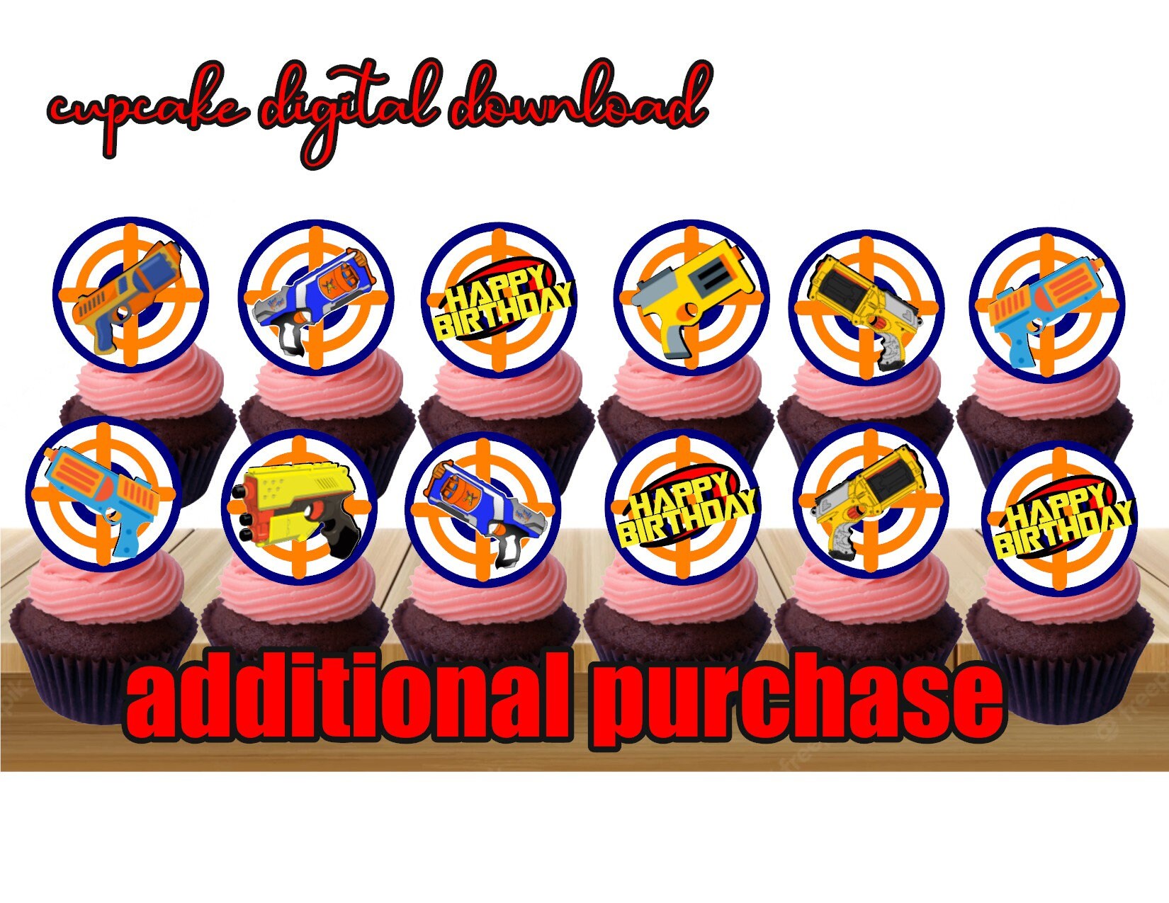 Dart Gun Birthday, Dart Gun Cake Topper, Gun War Birthday Party ...