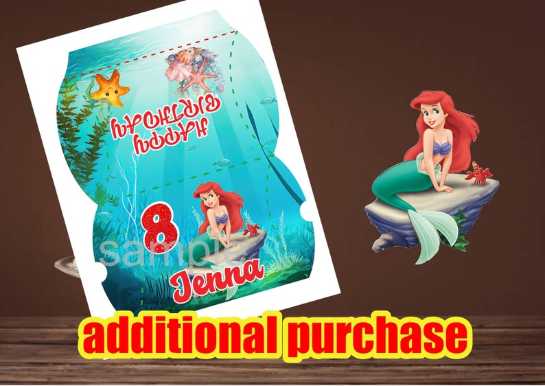 Little Mermaid Birthday, Little Mermaid Thank You Tag, Little Mermaid ...