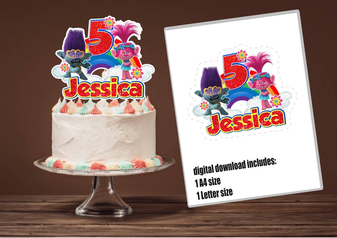 Trolls Party, Trolls Cake Topper, Trolls Birthday Party, Trolls PNG ...