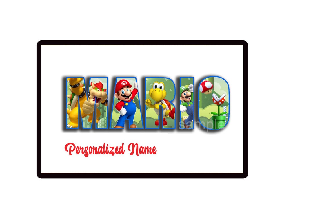 Mario, Custom Name, Mario Letter, Mario Birthday, Mario Bros, Mario ...