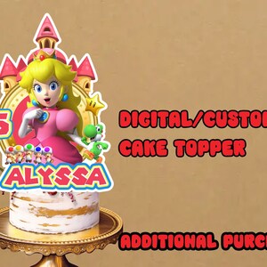 Princess Peach Birthday Banner, Princess Peach Birthday Party, Princess ...