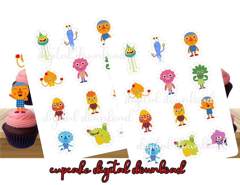 Super Simple Cupcake Topper Song Cupcake Topper Instant - Etsy