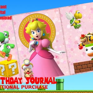Mario Birthday, Princess Peach Thank You Tag, Princess Peach Birthday ...