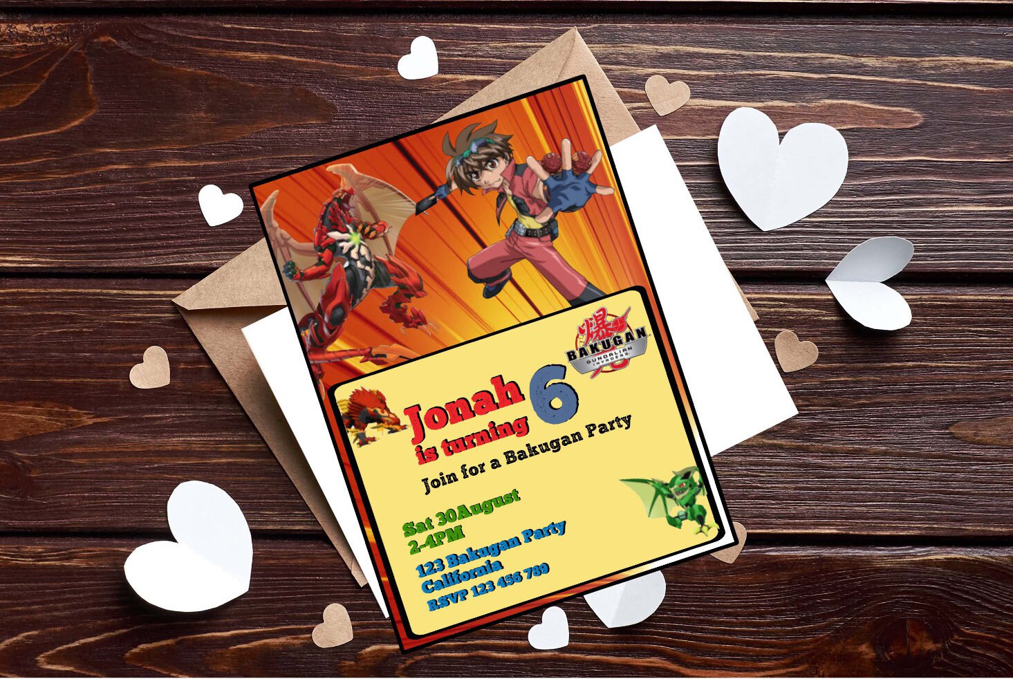 Bakugan Birthday Invite, Bakugan Game, Bakugan Birthday Party, Bakugan ...