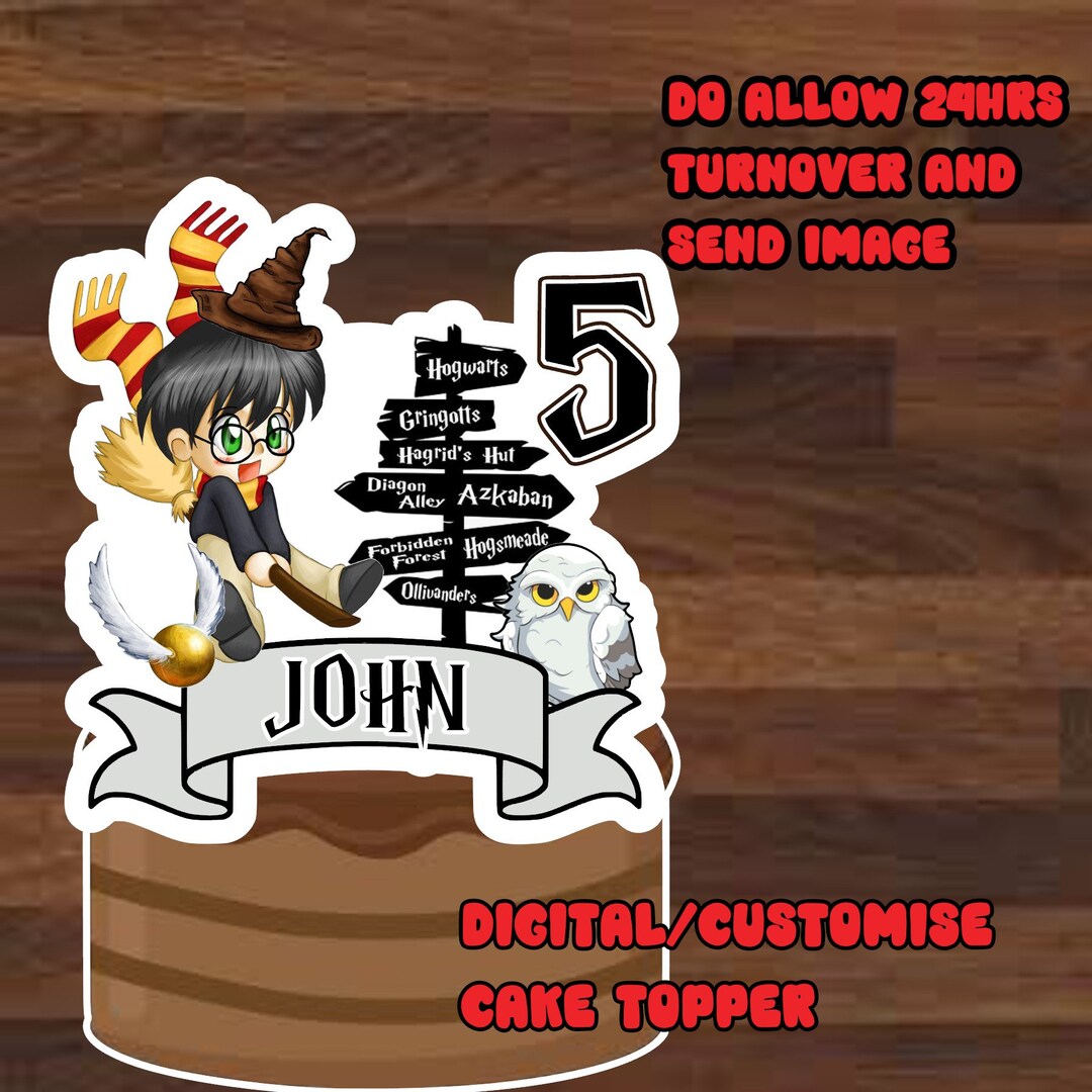 Wizard Birthday Cake, Wizard Cake Topper, Chibi Wizard Cupcake, Wizard ...