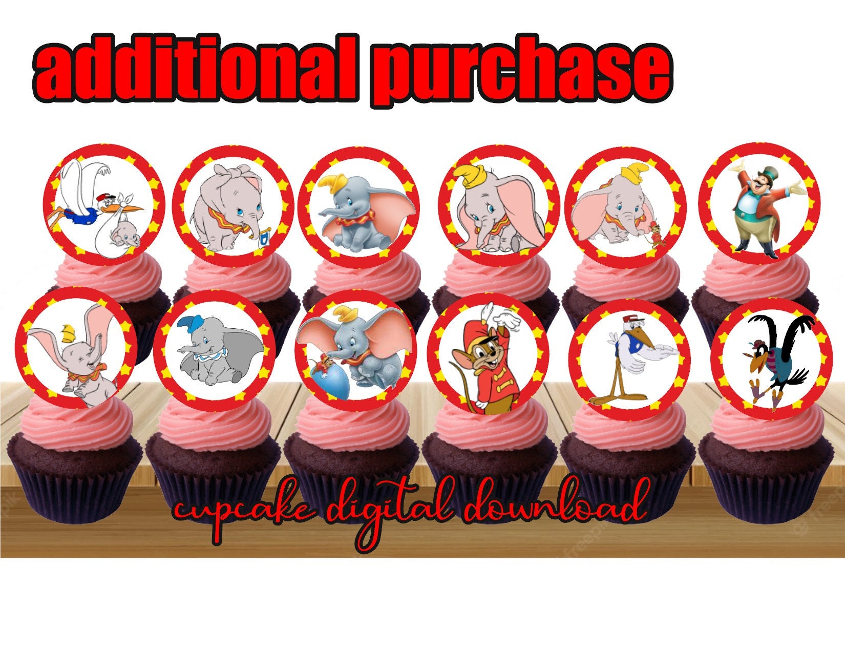 Dumbo Cake Topper, Dumbo Birthday Cake Topper, Dumbo Birthday Party ...