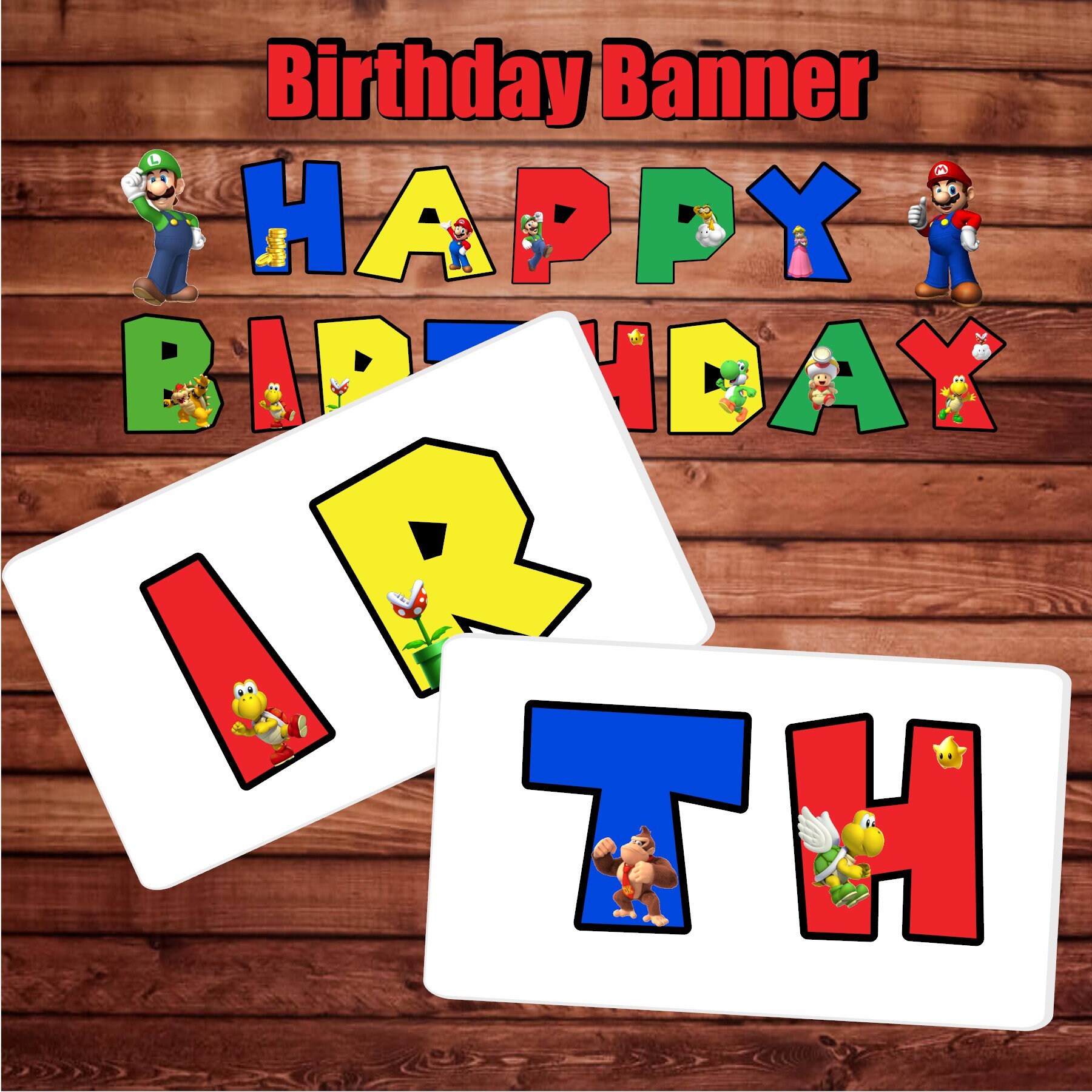 Mario Cupcake Topper, Mario Birthday Party, Mario Party, Cupcake ...