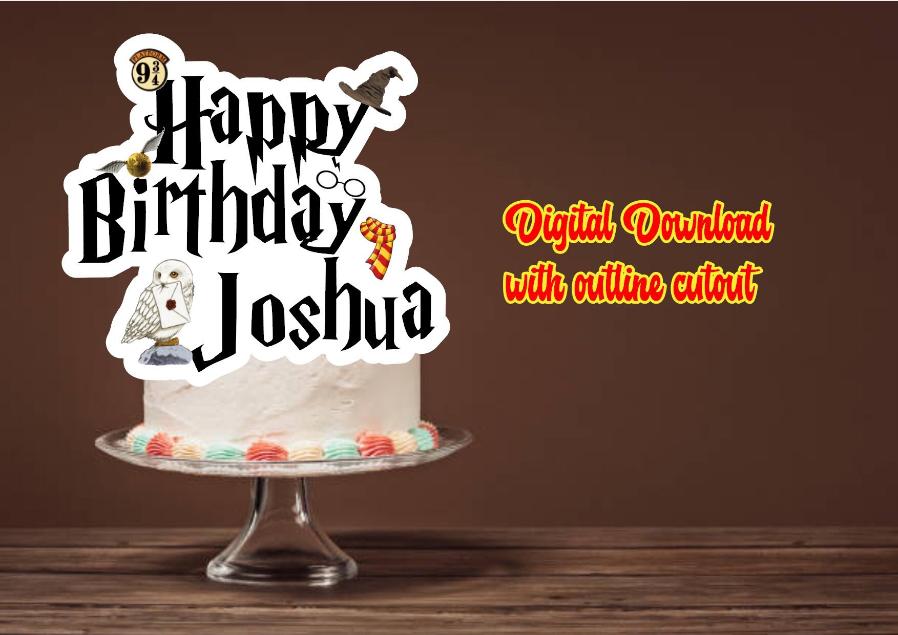 Wizard Happy Birthday Cake, Wizard Cake, Wizard Print Cake, Happy ...