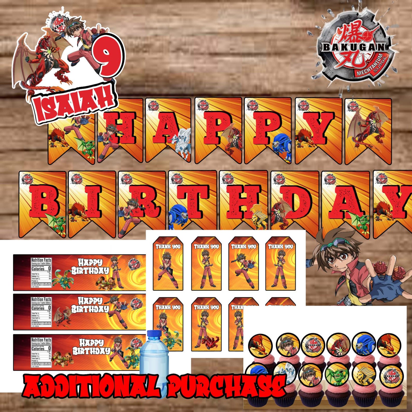 Bakugan Birthday Banner, Bakugan, Bakugan Birthday Party, Bakugan ...