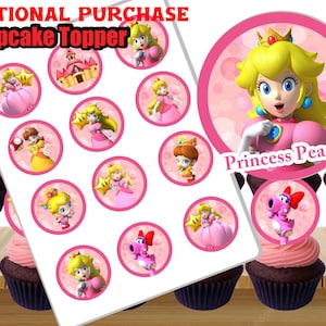 Princess Peach Birthday Banner, Princess Peach Birthday Party, Princess ...