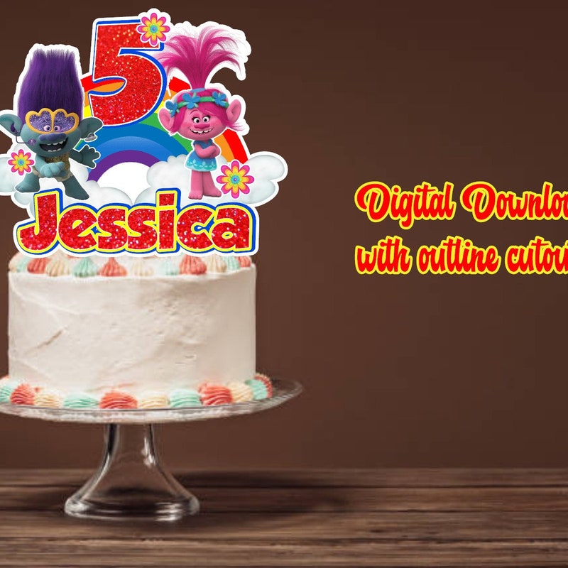 Trolls Cake Toppers - Etsy