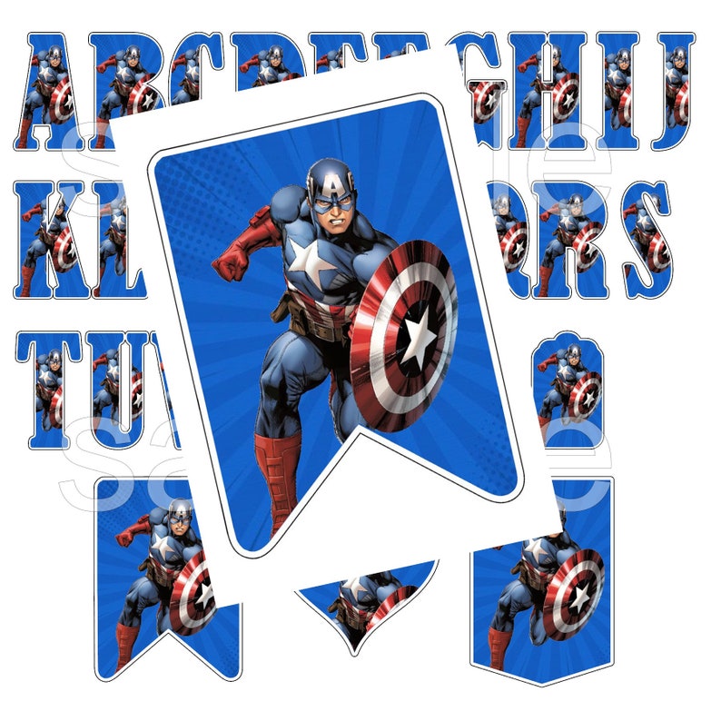 Captain America Alphabet, Captain America Letter, Captain America ...