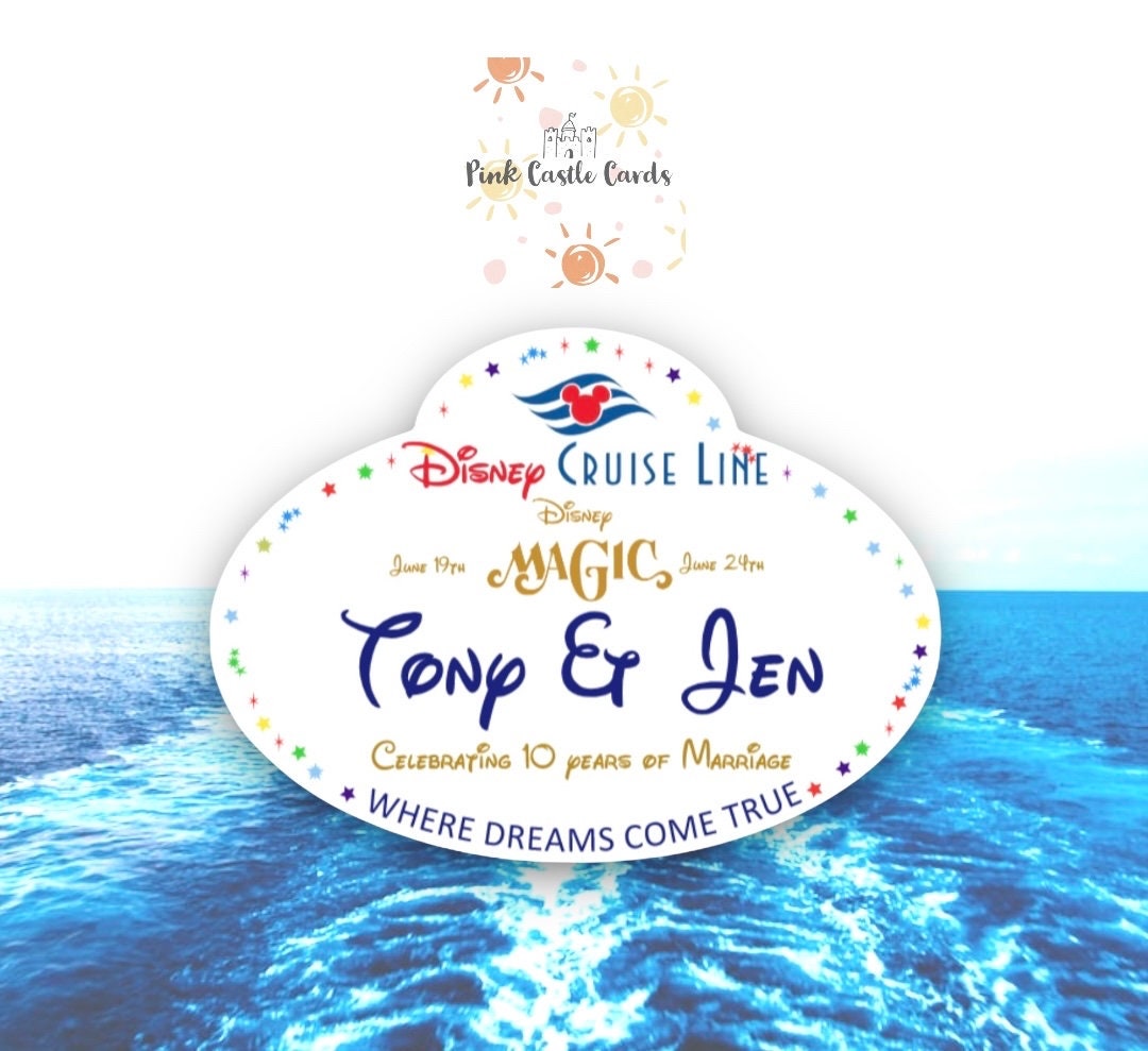 Magnetic Cruise Door Sign Large Size Personalised Stateroom Disney ...