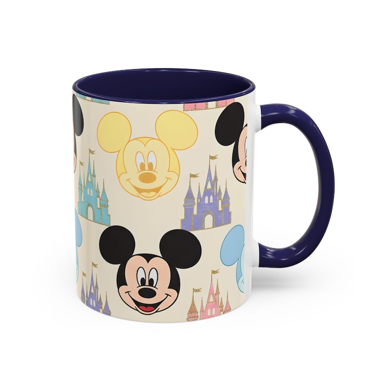 Colorful Mickey Mouse Pattern Mug | Accent Coffee Mug Various Colours ...