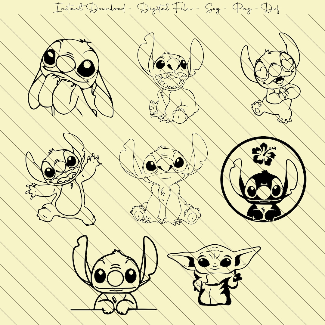Stitch SVG bundle, Lilo and Stitch Svg, lilo svg, Cartoon Svg, stitch ...