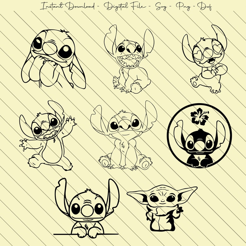 Stitch SVG Bundle, Lilo and Stitch Svg, Lilo Svg, Cartoon Svg, Stitch ...