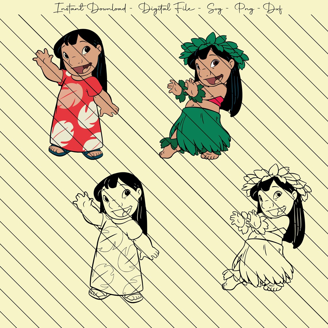 Lilo SVG Bundle, Lilo and Stitch Svg, Lilo Svg, Cartoon Svg, Stitch ...