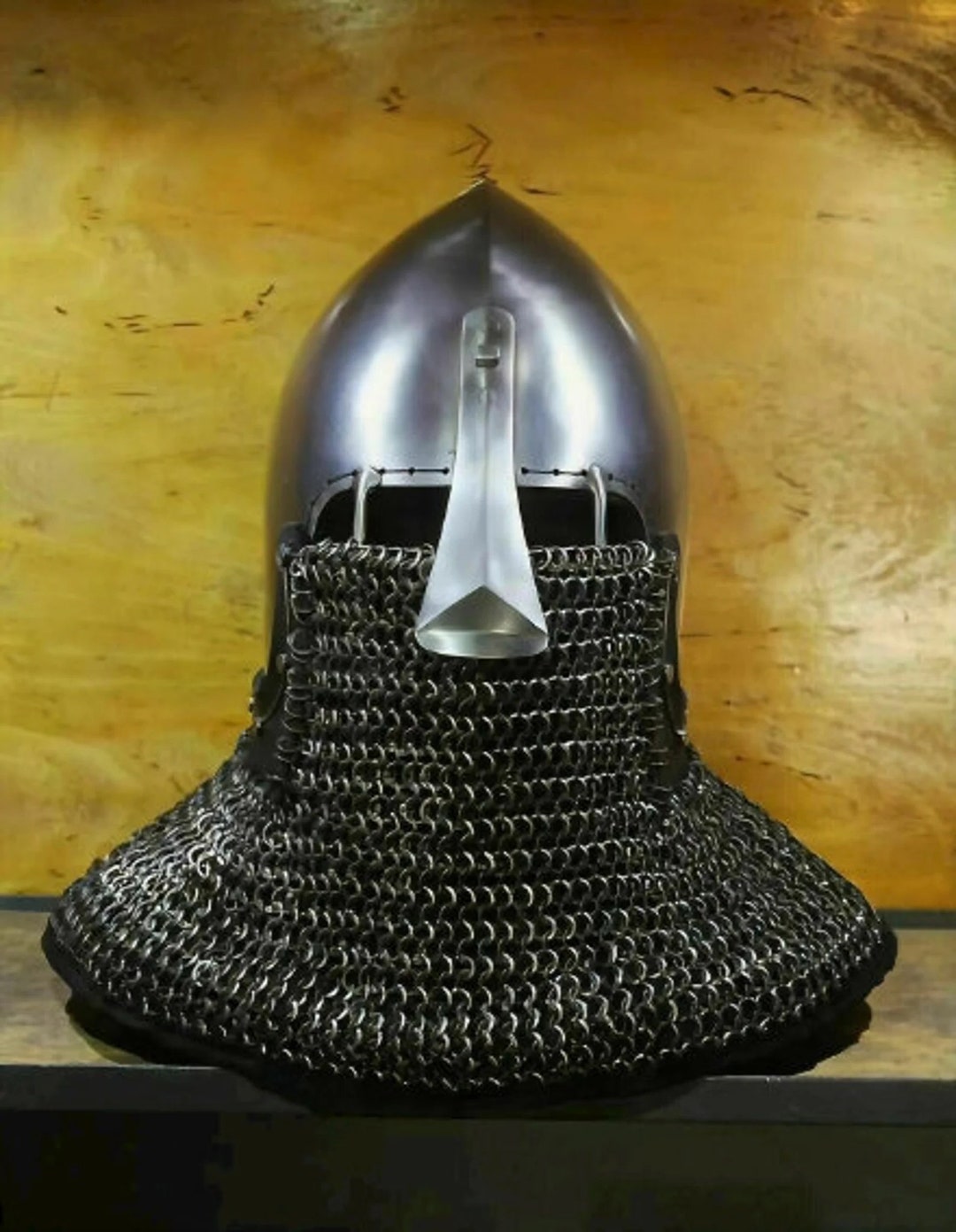 Medieval Bascinet Hounskell Helmet 14th Century Steel - Etsy