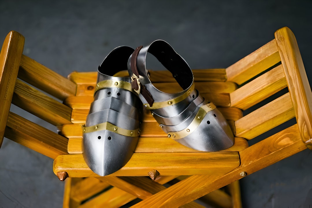 Medieval Plate German Gothic Sabatons Armor, Stainless Steel 20ga - Etsy