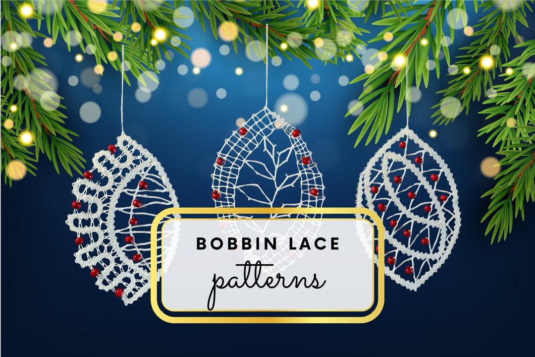 Bobbin Lace Digital Patterns Bundle, Christmas Decoration, Christmas ...