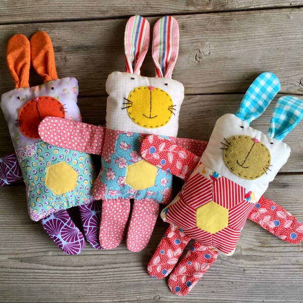 Patchwork Bunny - Etsy
