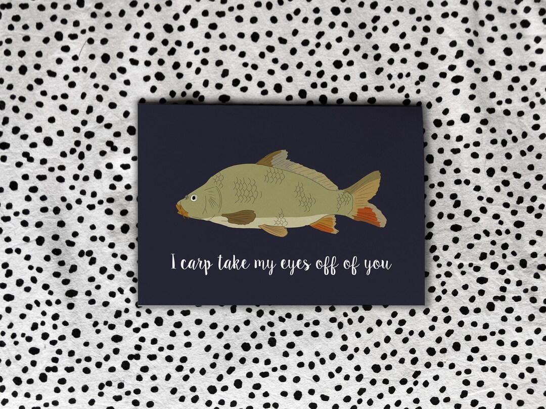 Carp Pun Funny Fishy Valentine Card Love Day - Etsy UK