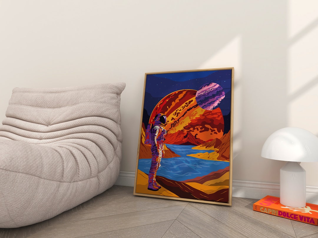 A3 Astronaut on an Alien Planet Poster for Printing Original Polish ...