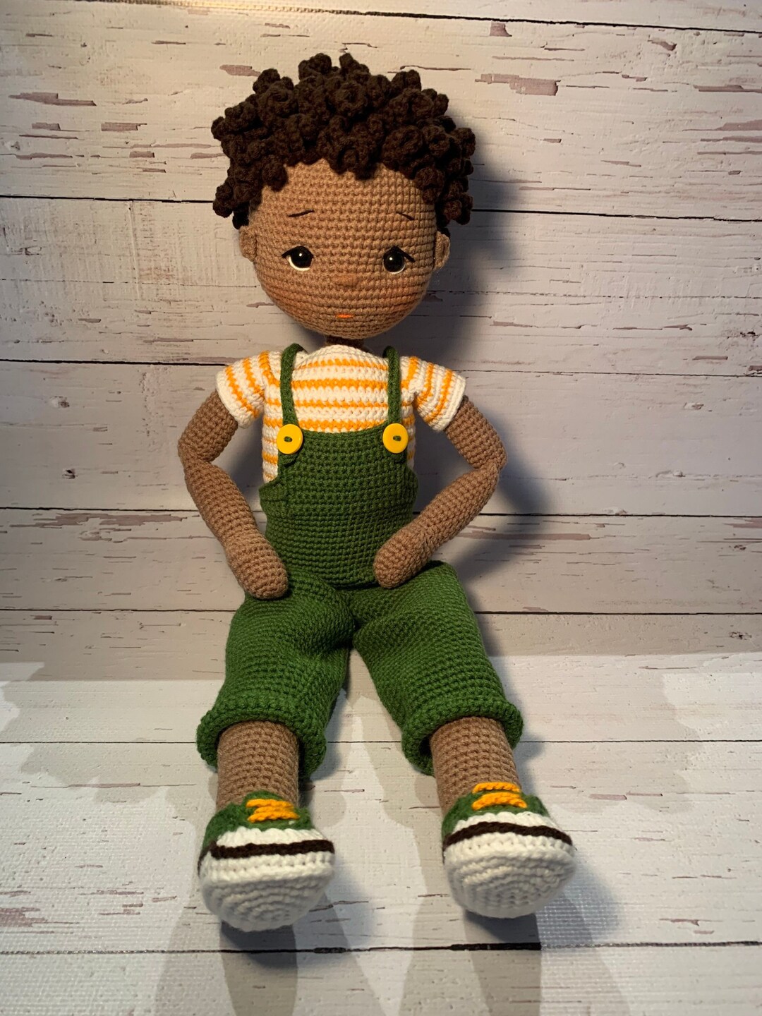 Handmade Crochet Doll: Organic Cotton Amigurumi, 18" - Etsy