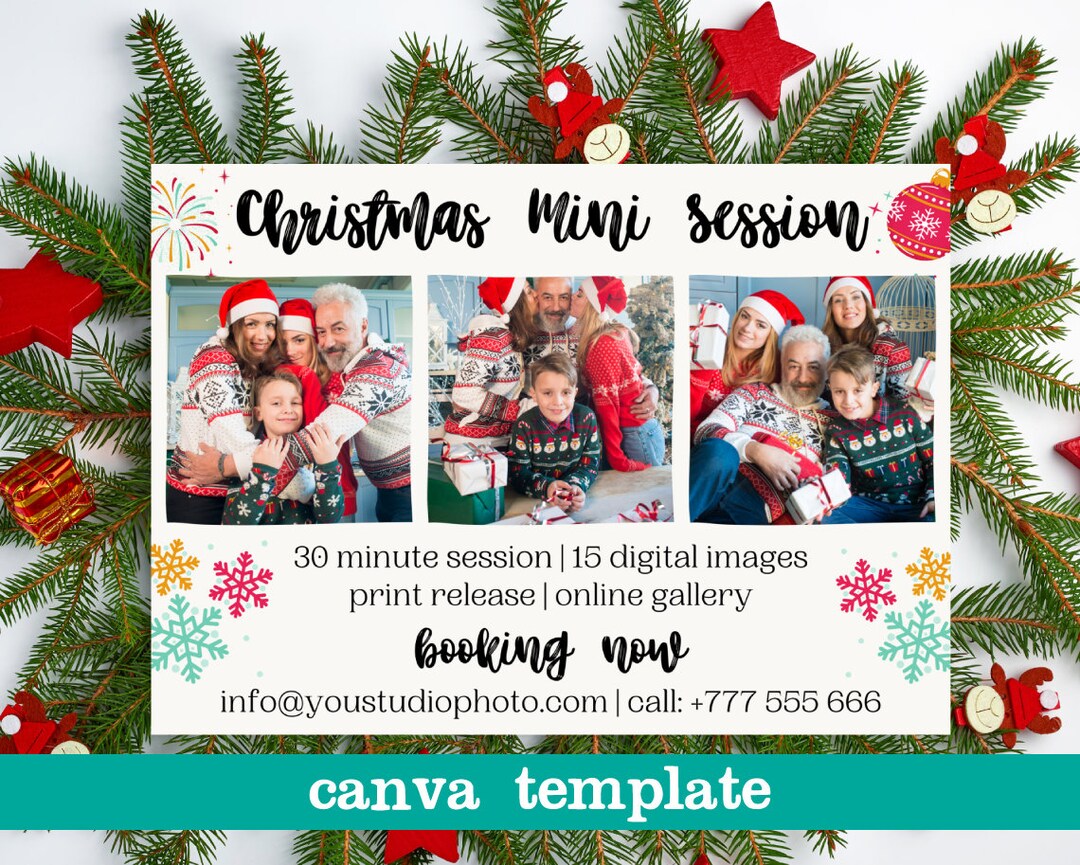 Christmas Mini Session, Christmas Mini Session Template, Template for ...