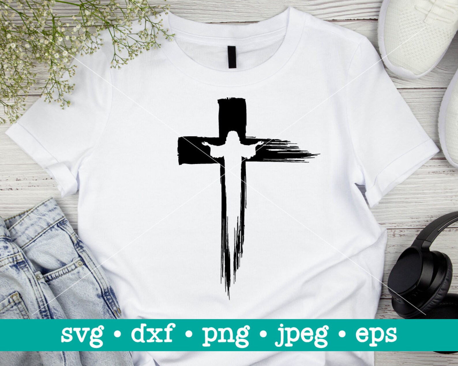 Cross Svg, Cross Svg File, Cross Dxf, Laser Cross Svg, Distressed Cross ...