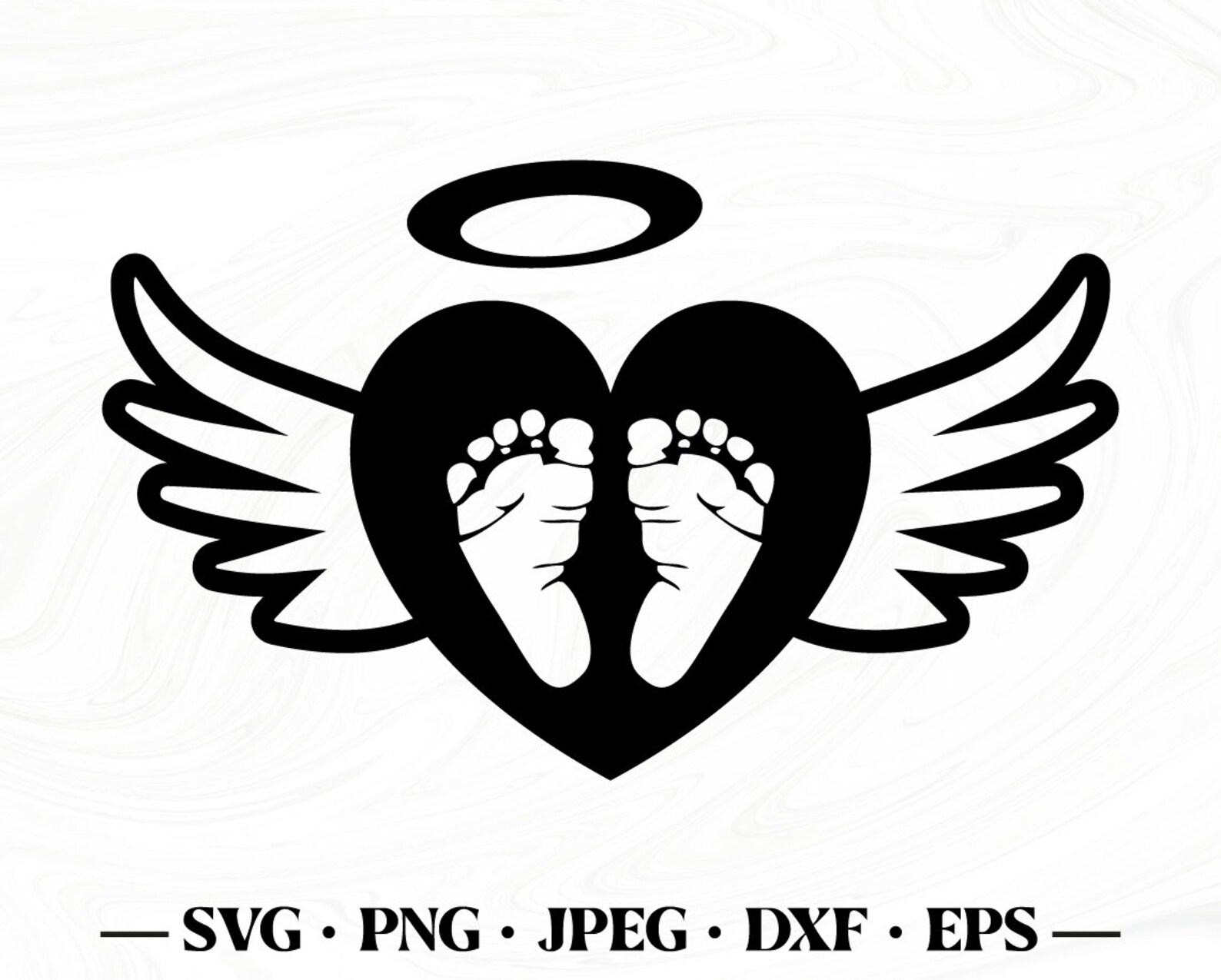 Baby Memorial Svg, Baby Angel Dxf, Angel Svg, Angel Wings Svg, Baby ...