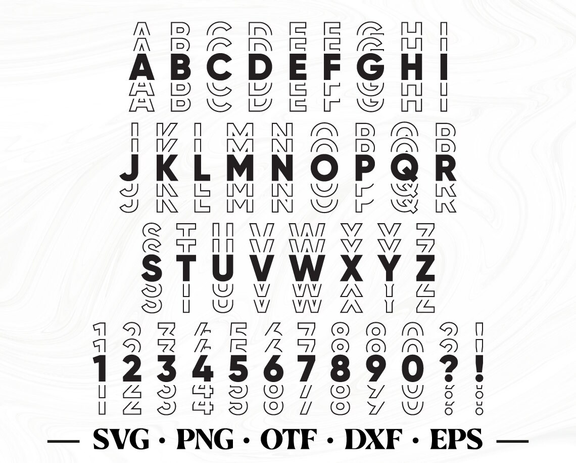 Mirror Font Mirror Font Svg Mirror Font Svg File Stacked - Etsy