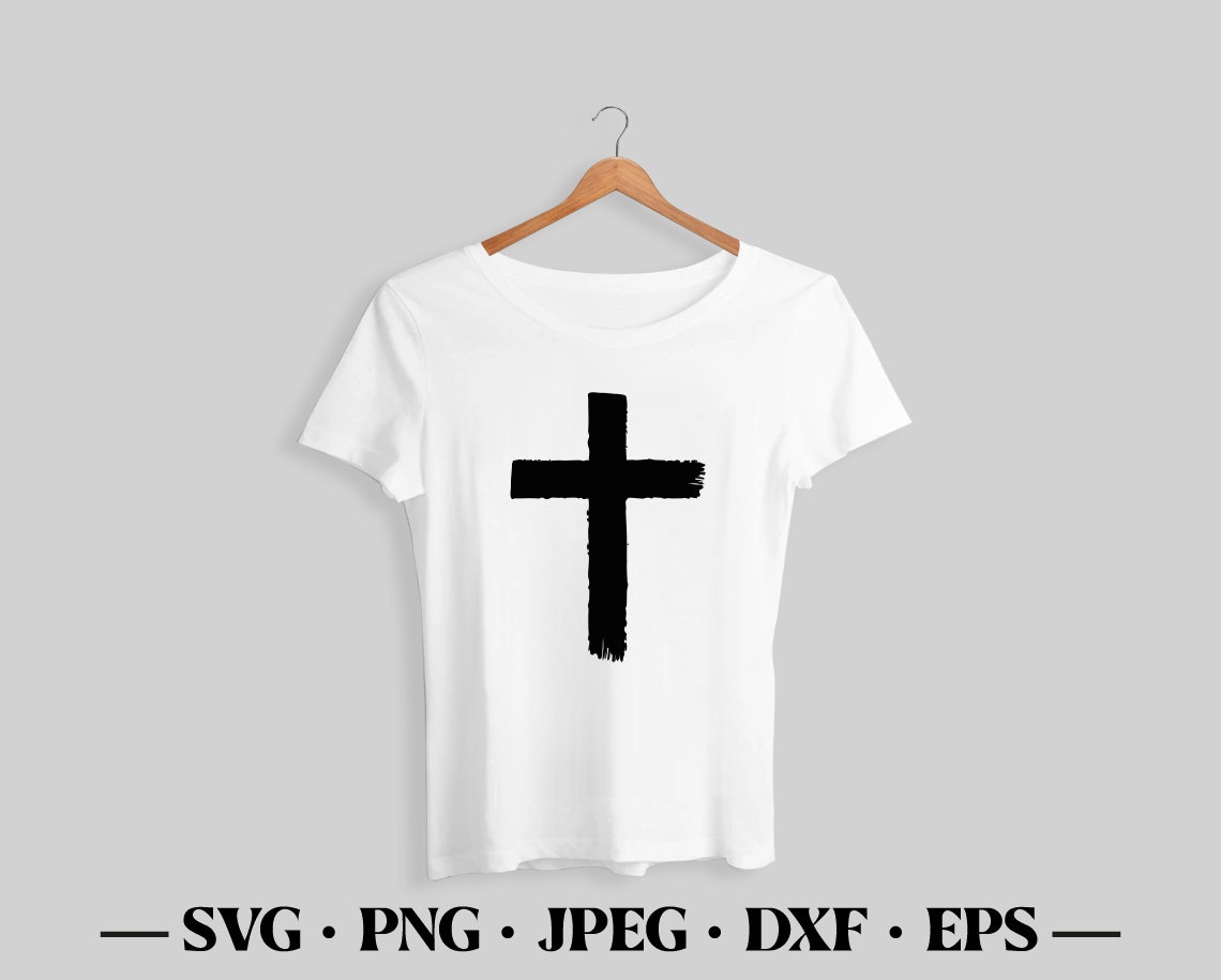 Cross Svg Distressed Cross Svg Brush Stroke Cross Svg Cross | Etsy