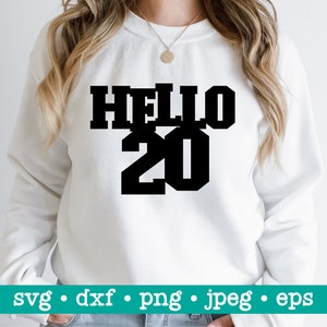 Hello 20 Cake Topper Svg, Cake Topper Svg, Birthday Cake Topper Svg ...