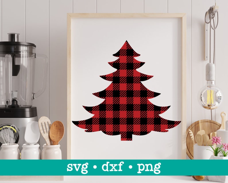 Buffalo Plaid Tree Svg, Trees Svg, Tree Svg Svg, Tree Svg, Christmas ...