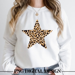 Leopard Print Stars, Leopard Stars Png Bundle, Animal Print Stars Png ...