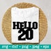 Hello 20 Cake Topper Svg, Cake Topper Svg, Birthday Cake Topper Svg ...