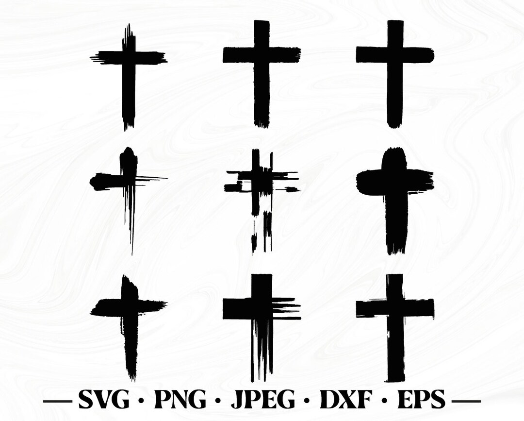 Cross Svg, Distressed Cross Svg, Brush Stroke Cross Svg, Cross Svg ...