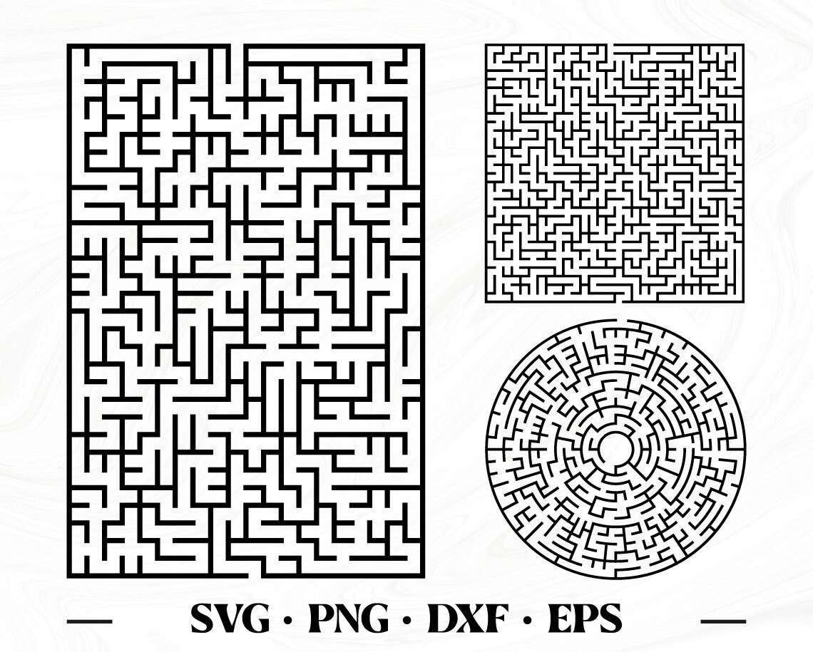Maze Svg Maze Dxf Maze Png Maze Eps Maze for Cricut Maze | Etsy Canada