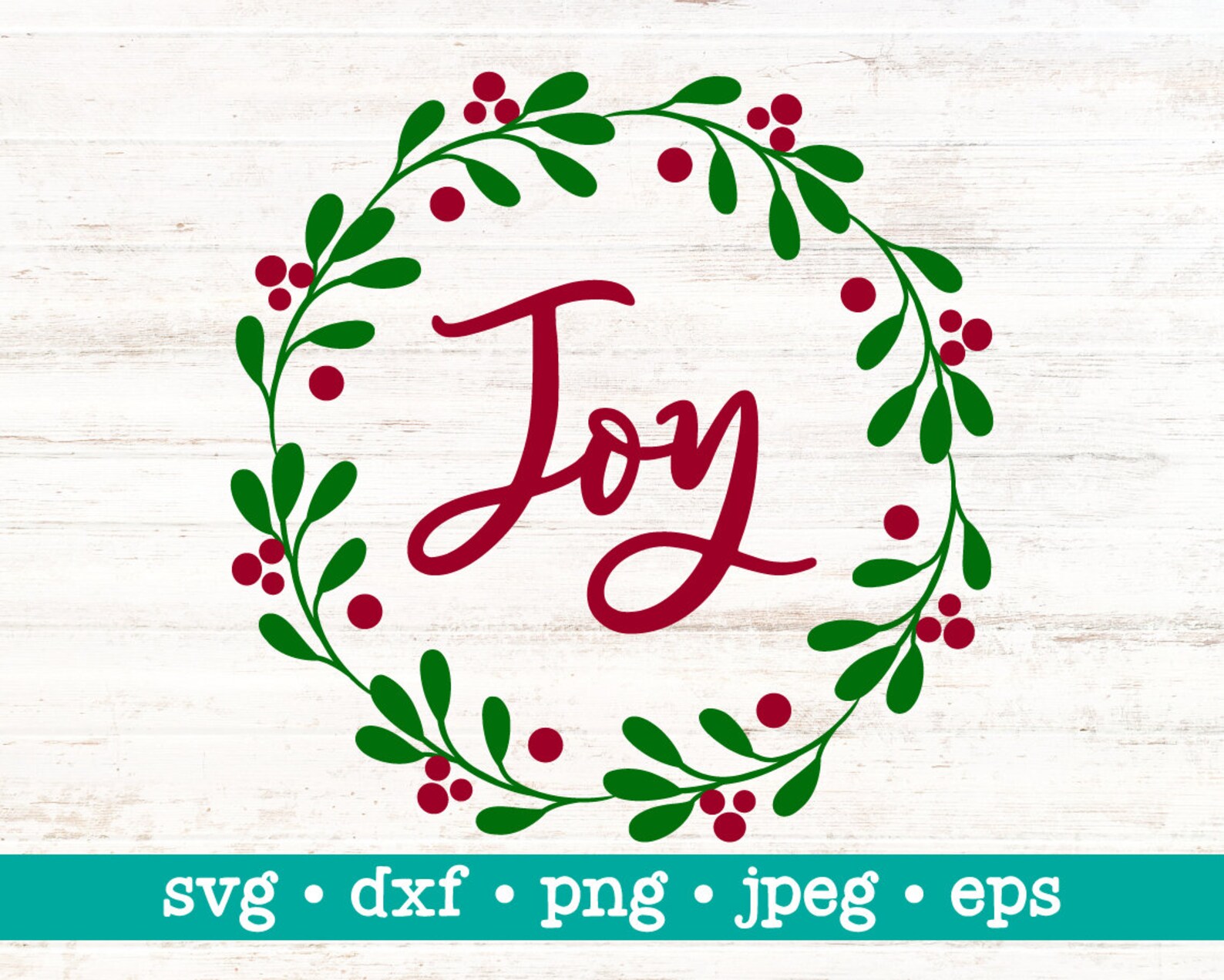 Joy Wreath Svg Joy Svg Holly Wreath Svg Joy Cut File - Etsy