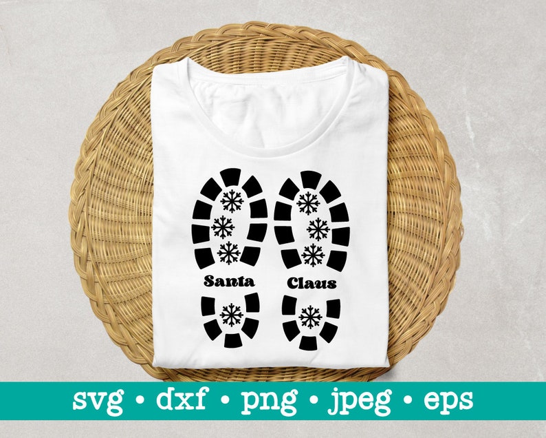 Santa Claus Boot Print Svg, Santa Boot Svg, Santa Claus Svg, Santa Boot ...